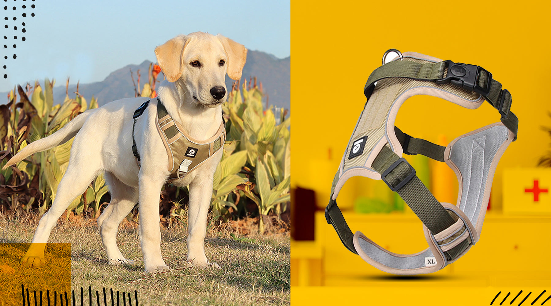 Qpets® No Pull Dog Harness with Safety Reflective Strip