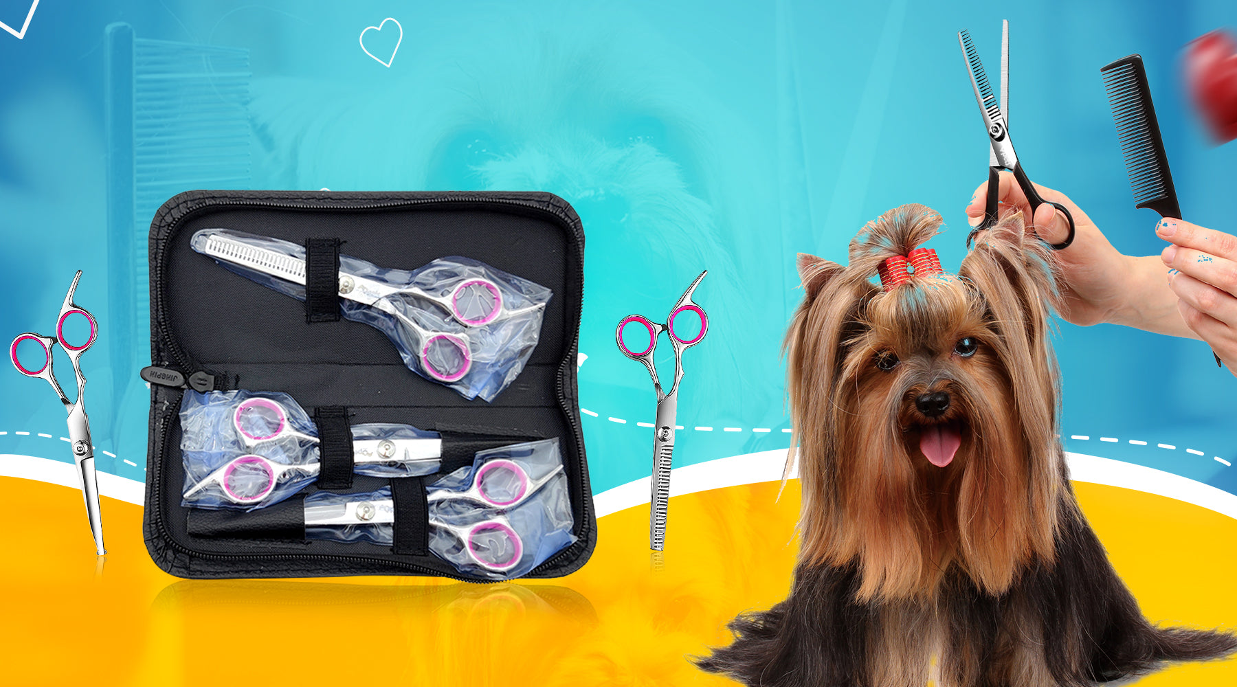 Enhance Your Pet Care With Professional Dog Grooming Shears Set– Qpets